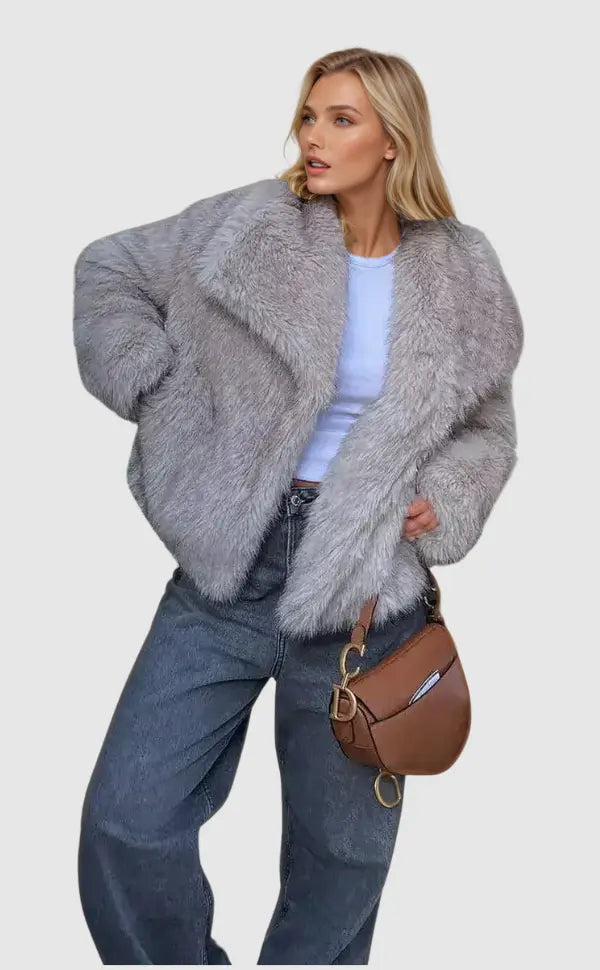 Women's Fluffy Faux Fur Jacket – Zoe Sydney